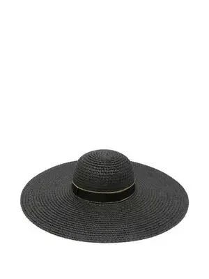 Borsalino Wide Brim Sun Hat - Black