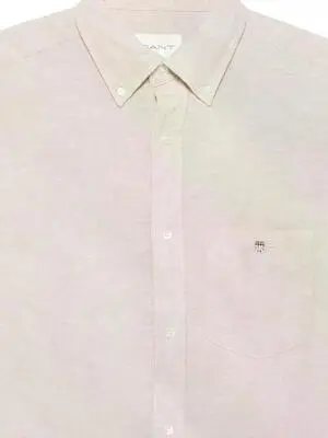 Gant Buttoned Chest-pocket Shirt - Neutrals