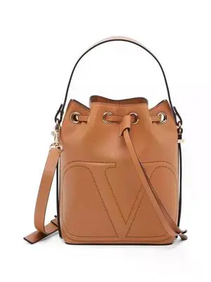 Valentino Garavani Silver Tone Bucket Bags
