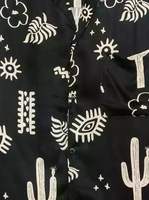 A PAPER KID Graphic-print Short-sleeve Shirt - Black