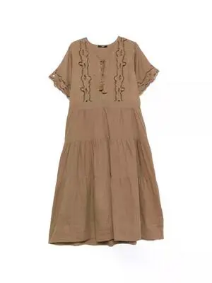 Seventy Broderie Anglaise Tiered Midi Dress - Neutrals