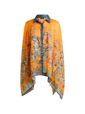 Etro Printed Oversized Shirt - Yellow