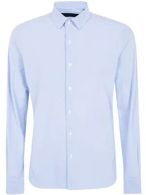 RRD Oxford" Jacquard Stripe One Shirt - Blue