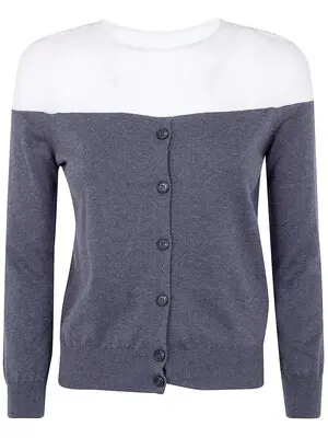 MAISON MARGIELA Dark Grey Melange Cotton Cardigan