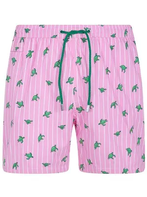 MC2 SAINT BARTH Turtle Print Swim Shorts - Pink