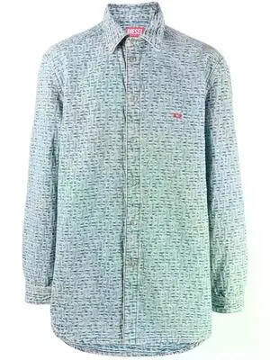 DIESEL® Monogram-print Long-sleeve Shirt
