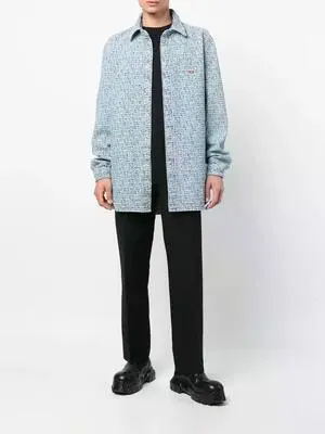DIESEL® Monogram-print Long-sleeve Shirt