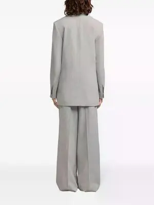 AMI Paris Double-breasted Virgin Wool Blazer - Grey