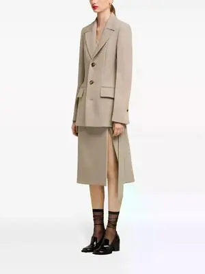 AMI Paris Tailored Virgin Wool Blazer - Neutrals