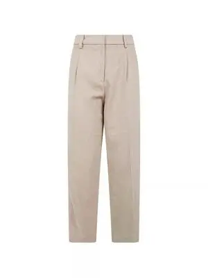 DRHOPE Pleated Tapered Trousers
