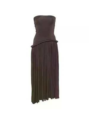 Séfr Strapless Pleated Jersey Dress