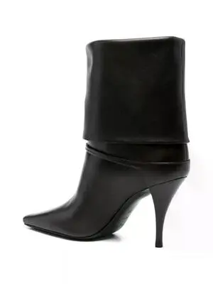 Saint Laurent Niki Fold-over Leather Boots