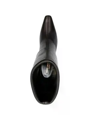 Saint Laurent Niki Fold-over Leather Boots
