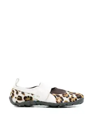 WALES BONNER Jewel Animal-print Strap Ballet Flats