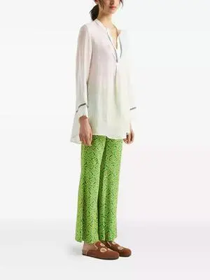 Malìparmi V-neck Long Sleeve Blouse - White