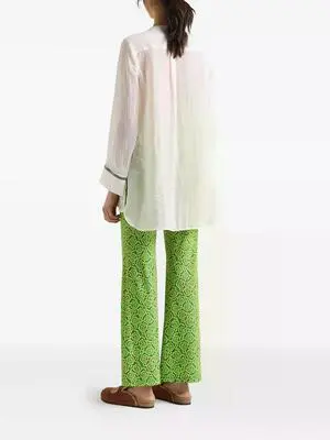 Malìparmi V-neck Long Sleeve Blouse - White