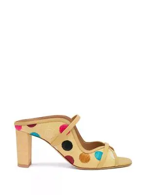 MALONE SOULIERS Norah Polka-dot Raffia Sandals