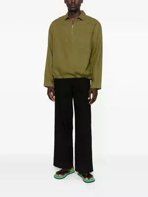 ARTE ANTWERP Zip-fastening Drawstring Polo Shirt - Green