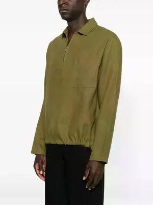 ARTE ANTWERP Zip-fastening Drawstring Polo Shirt - Green