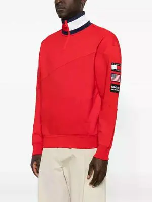 Tommy Hilfiger Logo Patch Quarter-zip Sweatshirt