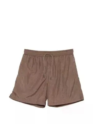 FEFÈ Logo Patch Swim Shorts - Brown