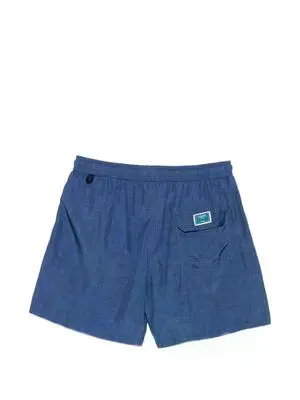 FEFÈ Drawstring Swim Shorts With Crosshatch Pattern