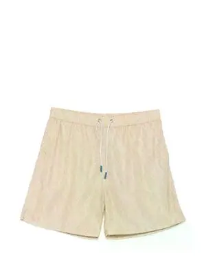 FEFÈ Printed Drawstring Swim Shorts - Neutrals