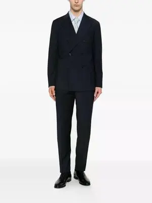 Boglioli Double-breasted Peak-lapels Suit - Blue