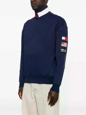 Tommy Hilfiger Logo Patch Quarter-zip Sweater