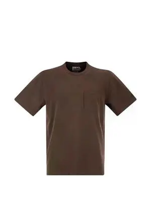 MC2 SAINT BARTH Patch-pocket T-shirt - Brown