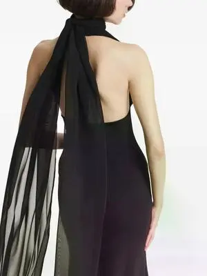 2310 STUDIO Halterneck Draped Panel Maxi Dress