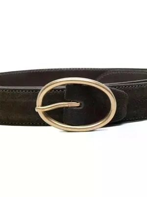 ALBERTO LUTI Suede Oval-buckle Belt