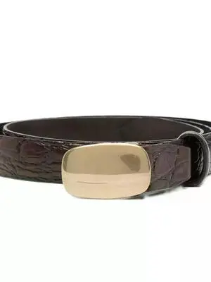 ALBERTO LUTI Croc-effect Leather Belt