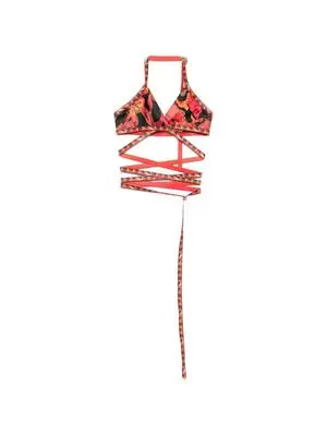Emilio Pucci Iride-print Wrap-around Bra