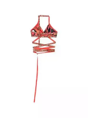 Emilio Pucci Iride-print Wrap-around Bra