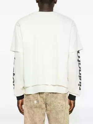 RIVINGTON ROI REBIS Graphic Print Layered Sweater