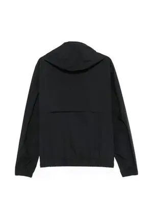 K-WAY Logo Patch Hooded Jacket - Black