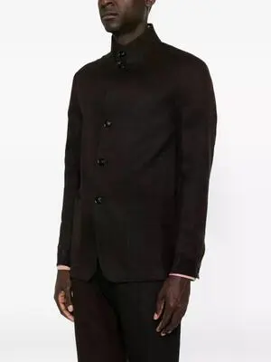 Zegna Mandarin-collar Buttoned Jacket