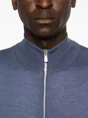Brunello Cucinelli Long-sleeve Zip-fastening Cardigan - Blue