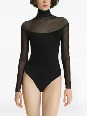 2310 STUDIO Mesh Panel Long Sleeve Bodysuit