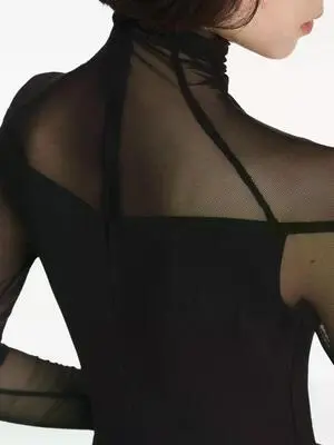 2310 STUDIO Mesh Panel Long Sleeve Bodysuit