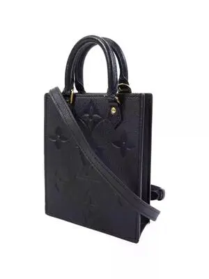 LOUIS VUITTON Petit Sac Plat Tote Bag - Black