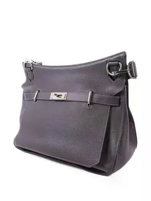 Hermès Jypsiere Taurillon Clemence Leather Shoulder Bag - Grey