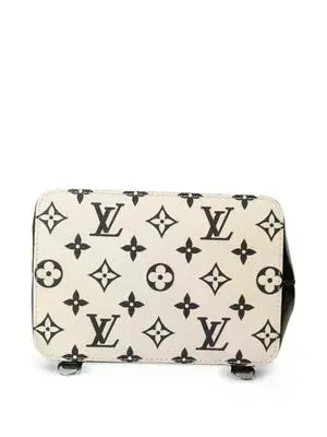 LOUIS VUITTON Patent Leather Monogram Print Backpack - Black