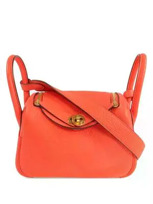 Hermès Mini Lindy Two-way Handbag - Red