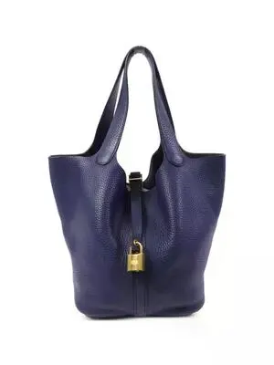 Hermès Togo Leather Tote Bag - Blue