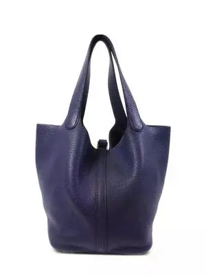 Hermès Togo Leather Tote Bag - Blue