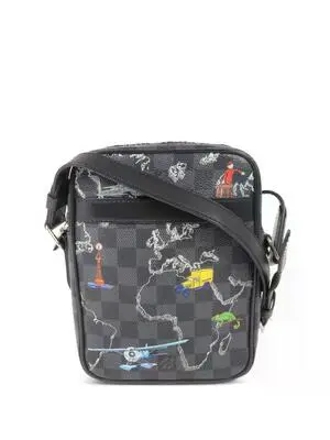 LOUIS VUITTON Damier Graphite Danube Cross Body Bag - Black