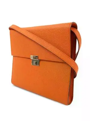 Hermès Clic 16 Leather Shoulder Bag - Orange