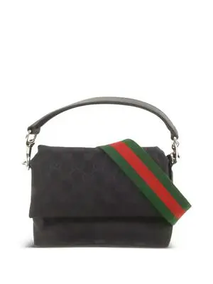 Gucci Gg Canvas Shoulder Bag With Web Strap